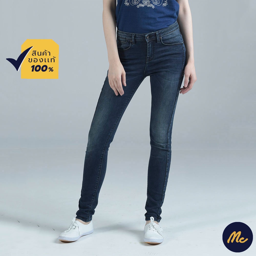 Mc JEANS กางเกงยีนส์ แม็ค แท้ ผู้หญิง กางเกงขายาว ทรงขาตรง สียีนส์ ทรงสวย คลาสสิค MAI7225 - mc ...