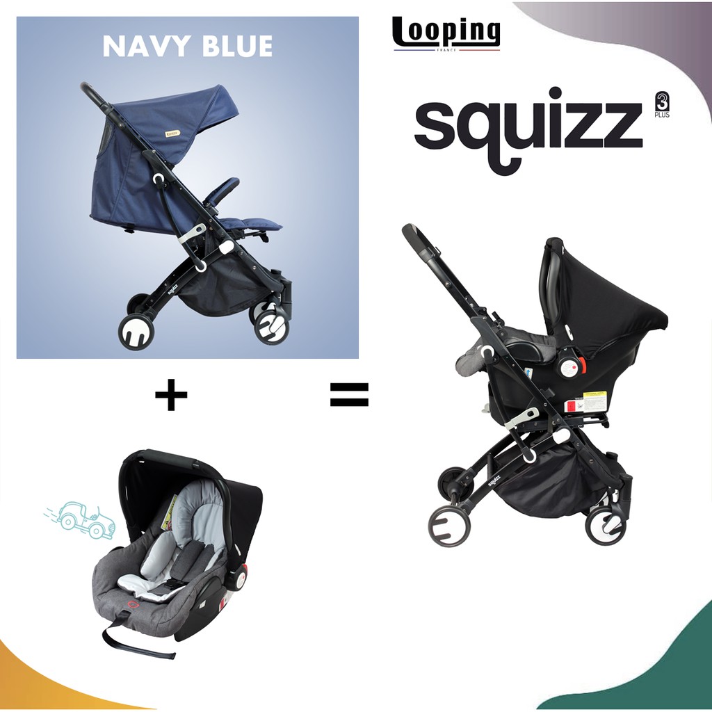 Travel System Set รถเข็นเด็ก Looping รุ่น Squizz 3 Plus + คาร์ซีท ...