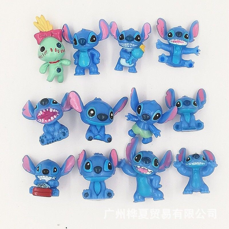โมเดลสติช stitch 12 ชิ้น 6 ชิ้น พร้อมส่ง - naphason_shop - ThaiPick