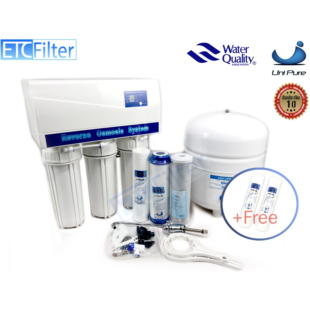 เครื่องกรองน้ำ RO UniPure รุ่น RO9 5 ขั้นตอน มี AUTO FLUSH มีระบบ ...