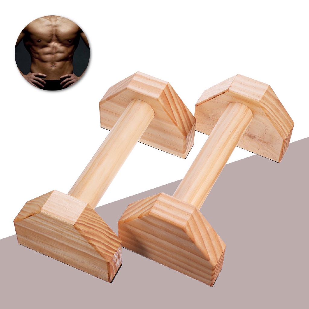 Dongxi Wooden Parallettes Gymnastics Yoga Crossfit Pushup Bar Handstand ...