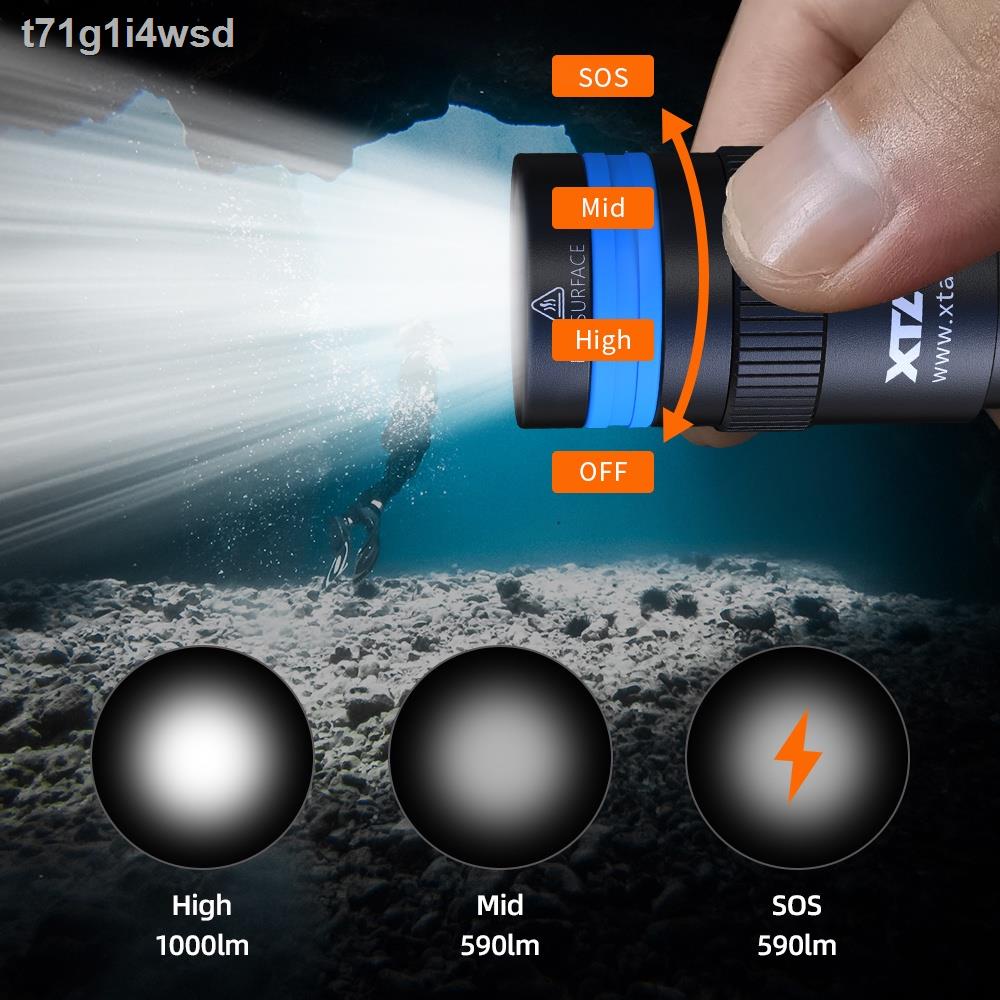 XTAR D20 1000 Diving Flashlight spearfishing and compact ...
