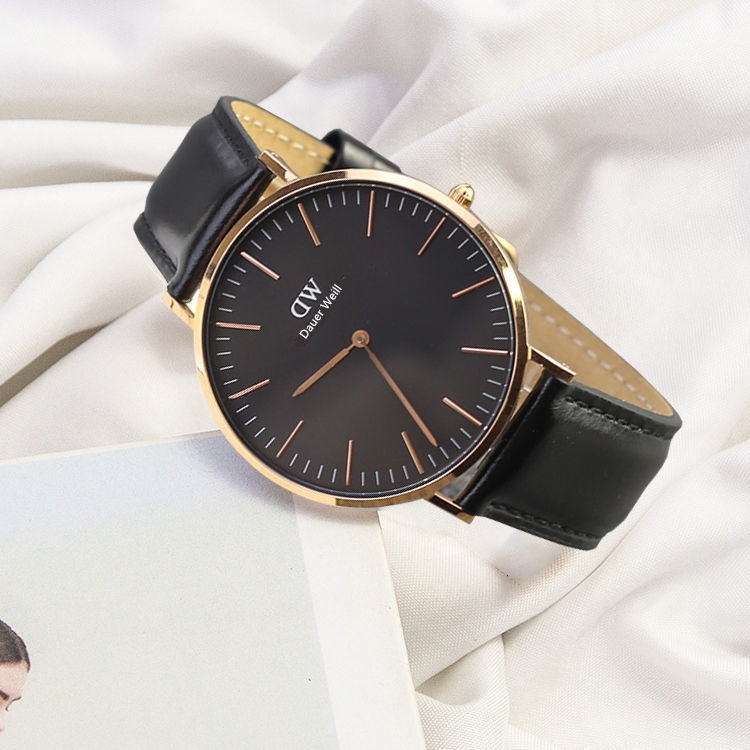 ♤♟DW original single Swiss quartz watch male and female students Korean ...