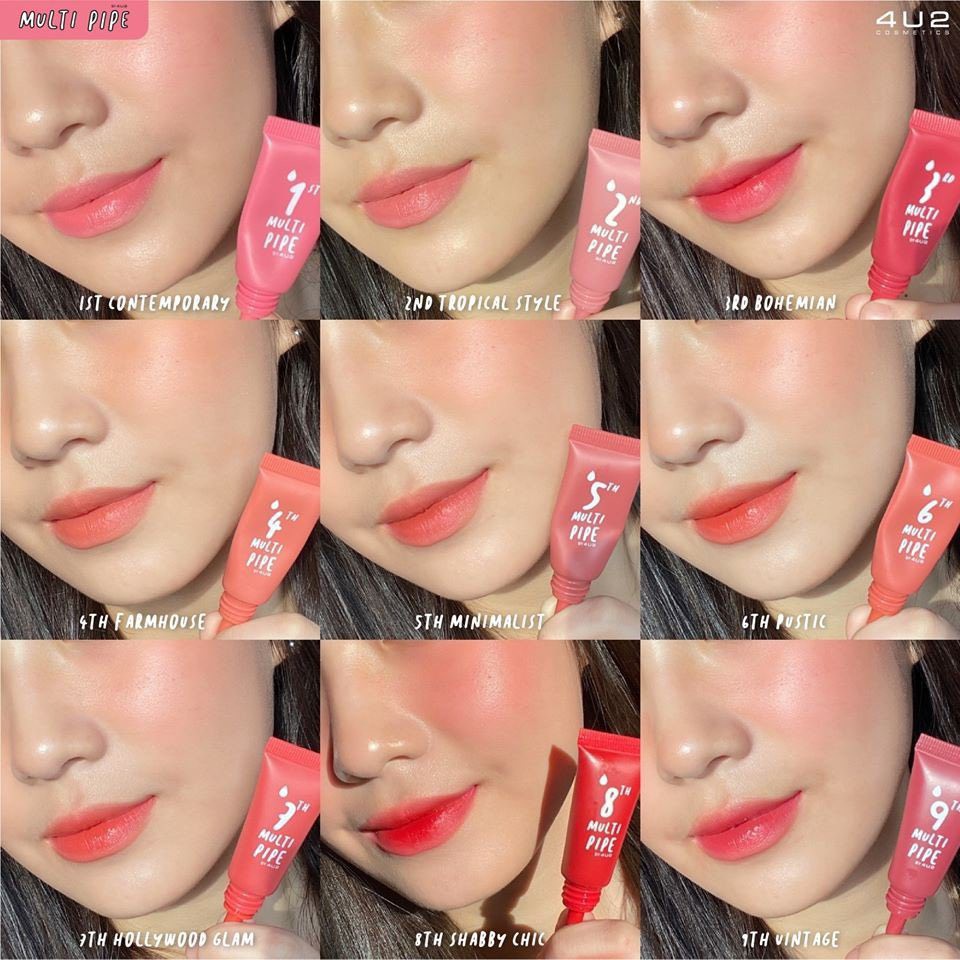 4U2 Multi Pipe Lip And Cheek Cream Paint | Shopee Thailand