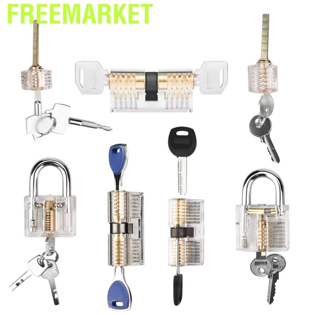 Xguli 7pcs Craft Practice Lock Acrylic Multi Type Transparent Padlock ...
