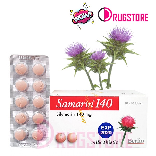 Samarin 140 mg สกัดจาก milk thistle ซามาริน มิลค์ทิสเซิล บำรุงตับ สุนัข ...