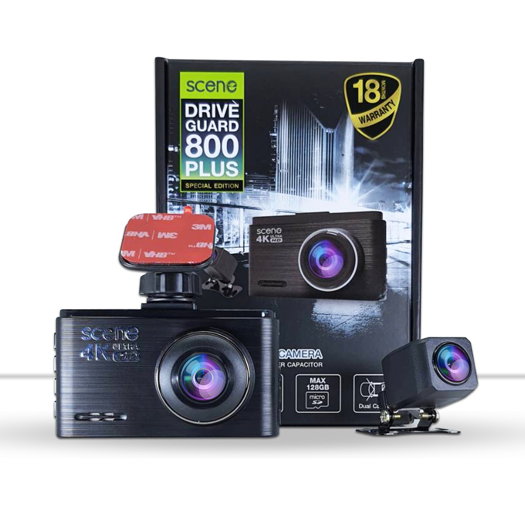 ติดตั้งฟรีScene Drive Guard 800 Plus DG-800 กล้องบันทึก4K กล้องติดรถยนต์ กล้องหน้า-หลังรถ กล้อง ...