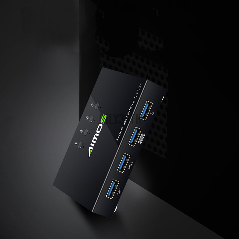AIMOS USB2.0 KVM Switch Splitter KVM Switcher 4 In 4 Out for 4PCs for ...