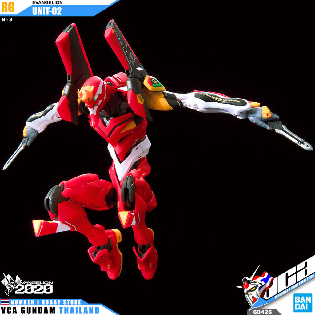 BANDAI REAL GRADE RG EVANGELION UNIT 02 โมเดล อีวานเกเลียน VCA GUNDAM ...