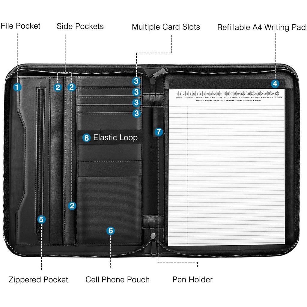 MoKo Professional Interview Resume Document Organizer Tablet Pouch ...