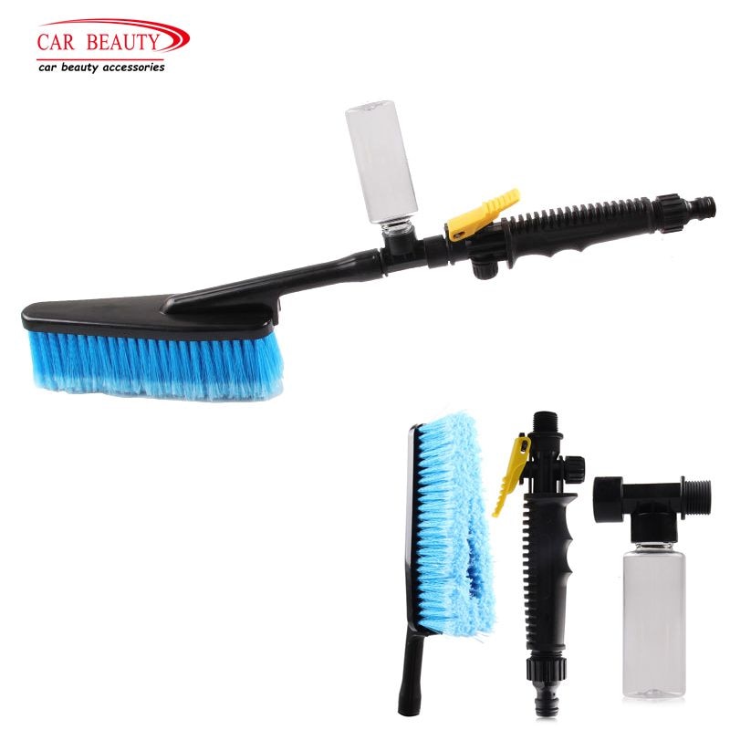 Retractable Long Handle Car Wash Brush Water Foam Flow Auto Cleaning ...