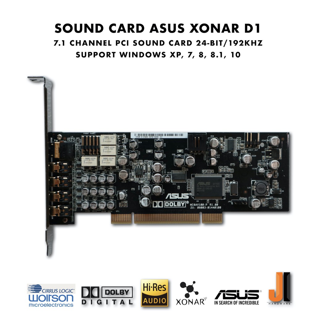 Sound Card ASUS Xonar D1 7.1 Channel (PCI) มือสอง | Shopee Thailand