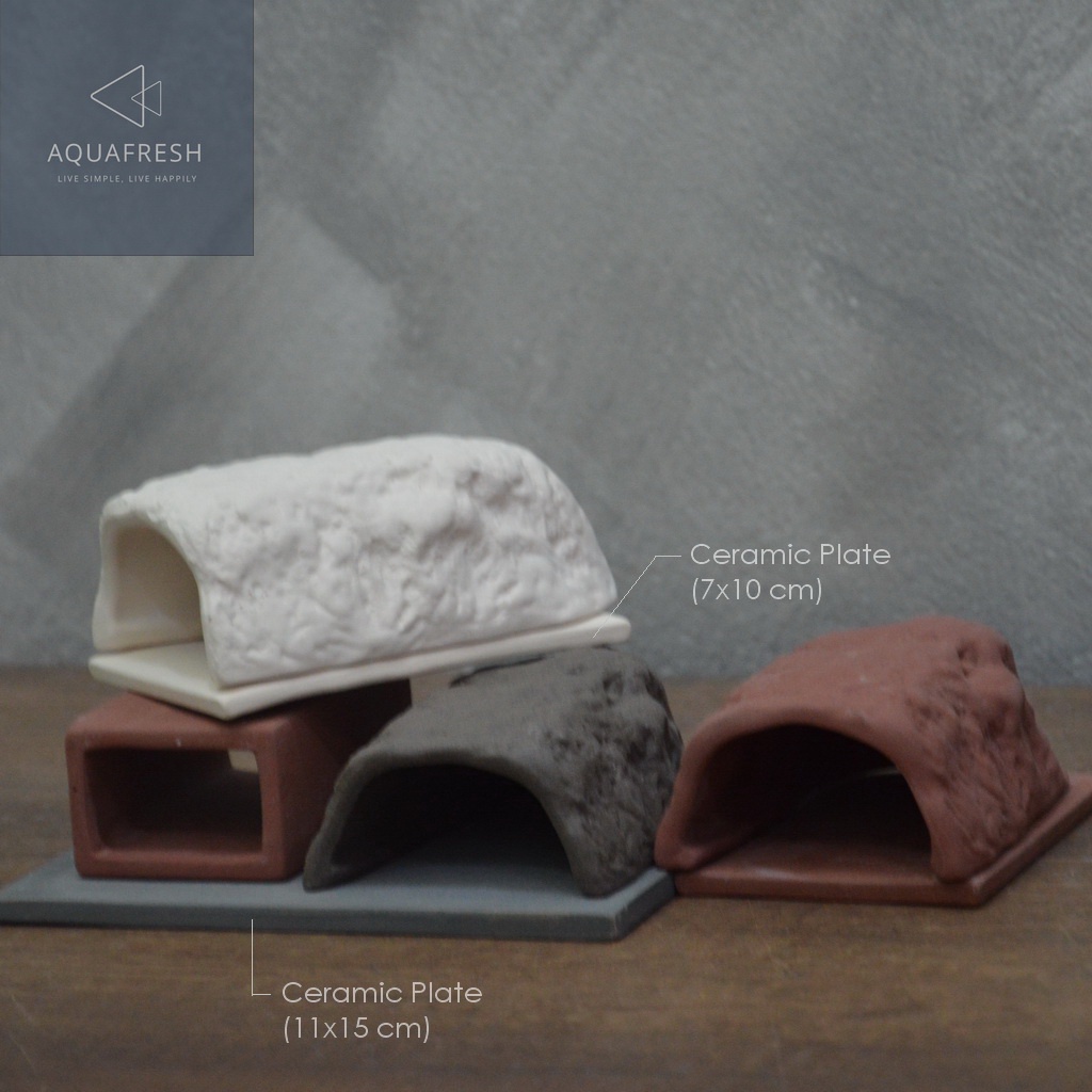 Ceramic Stone Cave ที่หลบซ่อนสัตว์เลื้อยคลาน(Hide Box) เต่าบก งู ตะขาบ ...