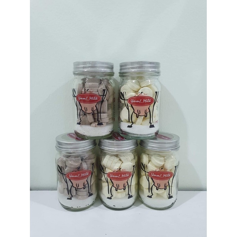 Umm!..Milk อืมม!!!มิ้วนมอัดเม็ด รสนม รสชอคโกแลต ????นมอัดเม็ดฟาร์มโชค ...