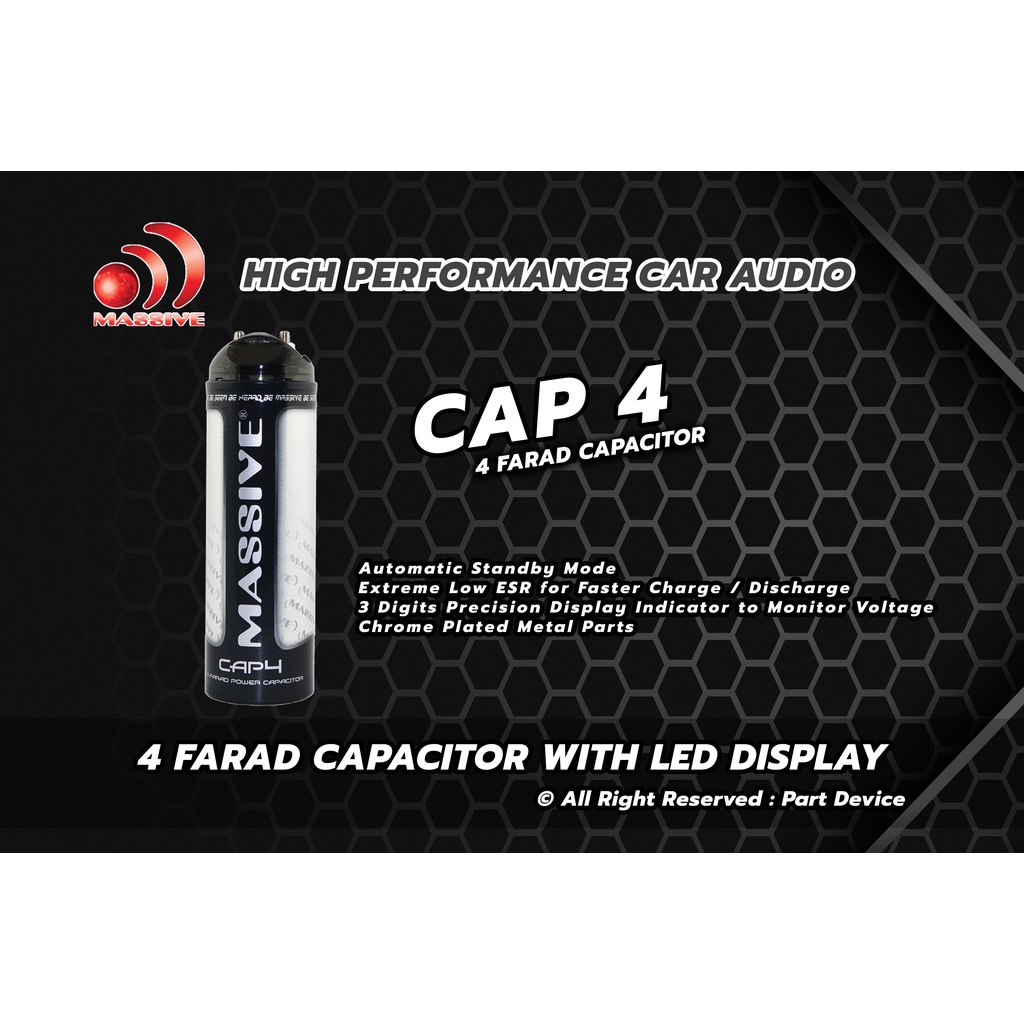 Massive CAP4 คาปาซิตเตอร์ ตัวเก็บประจุไฟ 4 ล้าน ฟารัด จอ LED สำหรับ ...