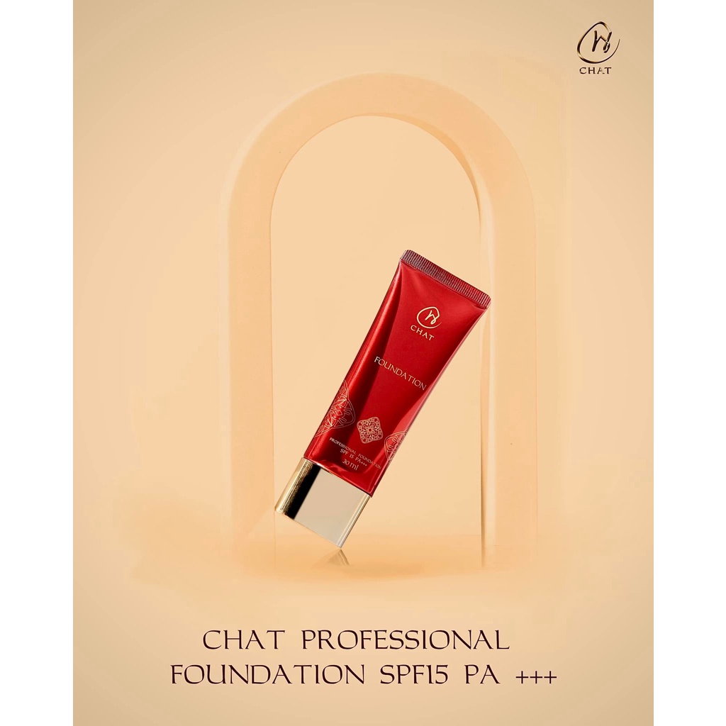 CHAT PROFESSIONAL COVER FOUNDATION รองพื้นฉัตรเนื้อกำมะหยี่ ปกปิด คุม ...