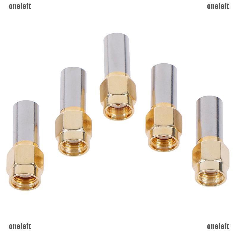 (zgwri) 5 ชิ้น sma male plug rf อุปกรณ์ปลั๊กเสียบเชื่อมต่อสําหรับ rg 58 rg 142 rg 400 lmr 195 yi ...