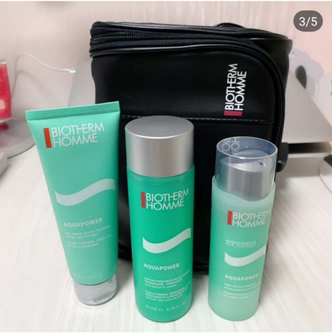 Biotherm Men's Water Power Moisturizing Set Cleansing Toner Lotion แถม ...