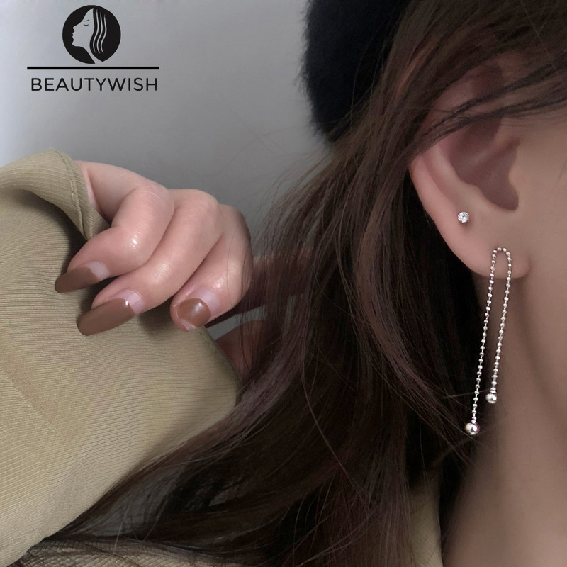 Beautywish Charm S925 Silver Beads Long Chain Earrings for Women Party Ear Jewelry Accessories ...