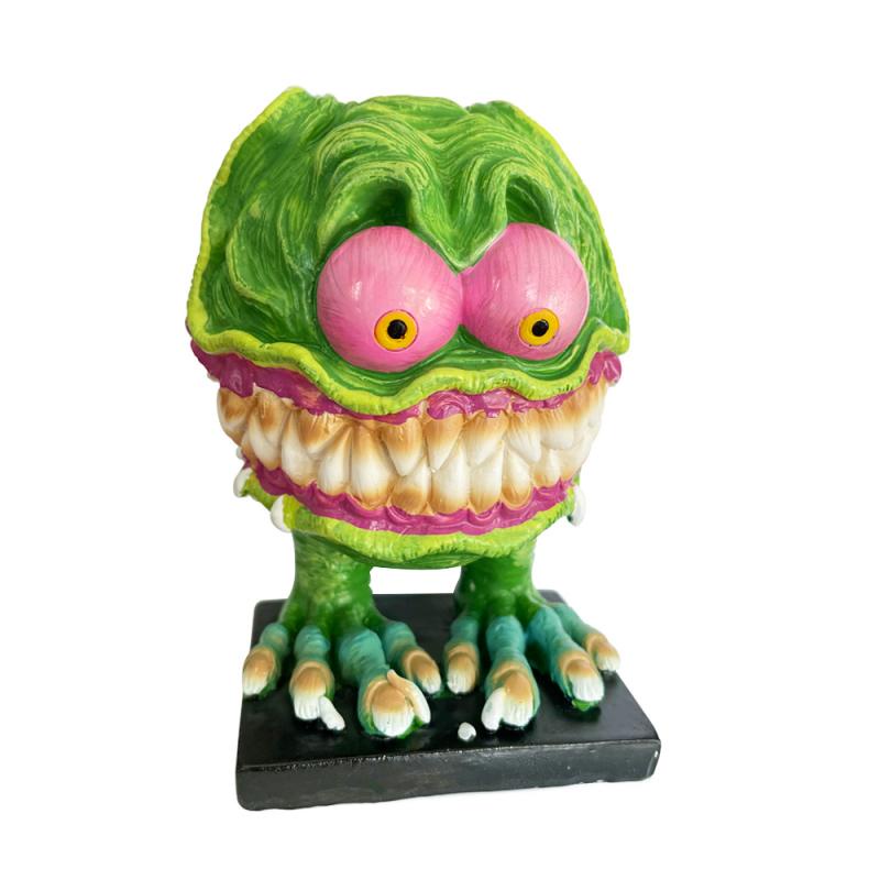 เครื่องประดับ：Angry Big Mouth Monster Statue Halloween arty Resin Craft ...