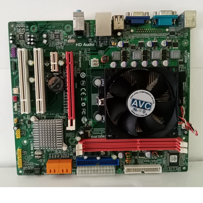 เมนบอร์ด ECS MCP61M-M3(V7.1) DDR 3 + CPU AMD Athlon (tm) II X 2 250 ...