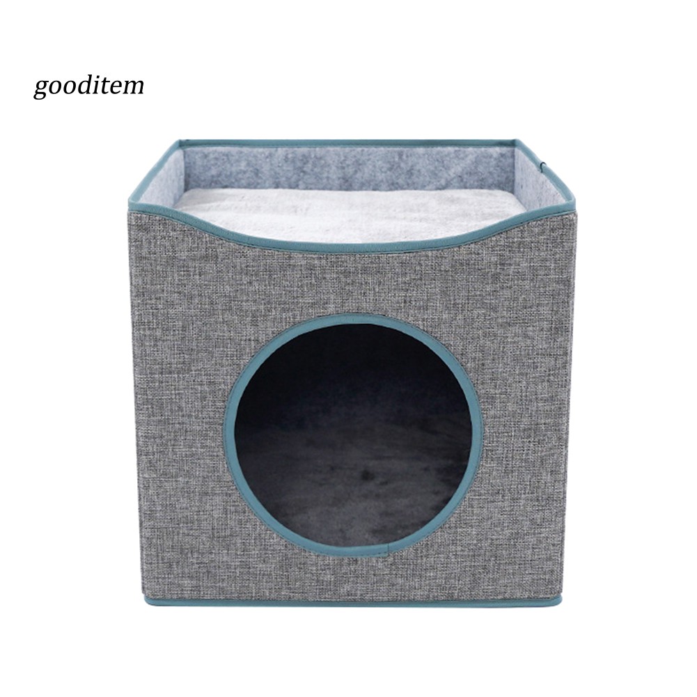 HY.cw.Foldable Closed Double Layer Pets Cats Kitten Deep Sleeping Box ...