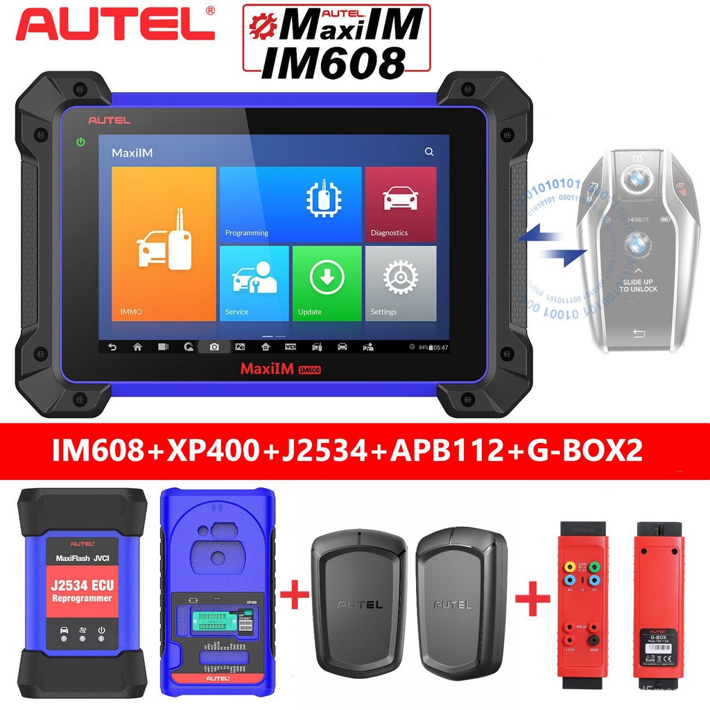 Autel MaxiIM IM608 OBD2 Diagnostic Tool IMMO Key Programming Tool Key ...