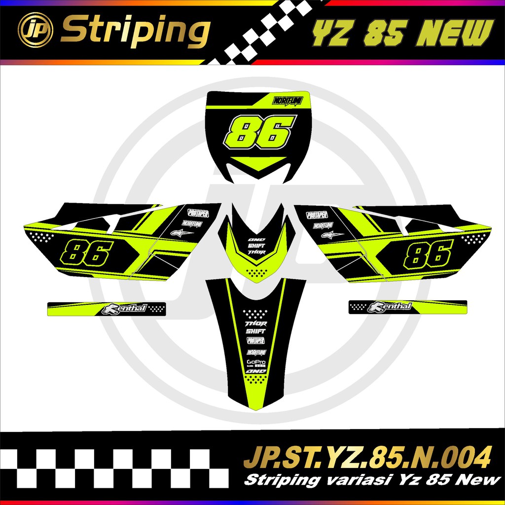 สติ๊กเกอร์ตกแต่ง Striping List Stickers Trail Yz85 004 s1P7 | Shopee ...