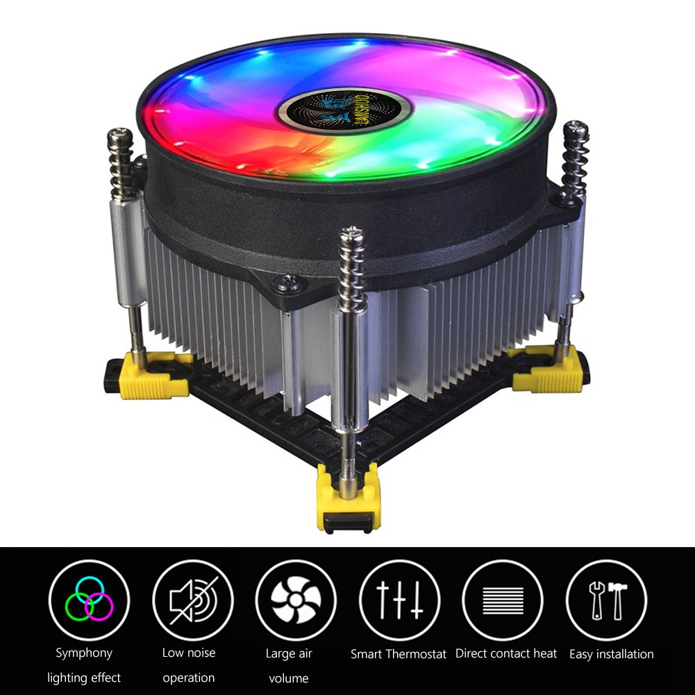 Lanshuo 9cm 4 Pin Pc Computer Cooling Cpu Cooler Fan Mute Copper Core ...
