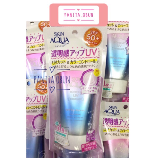 แท้จากญี่ปุ่น Rohto skin aqua tone up UV essence spf50+ PA++++ 80g - panita.obun - ThaiPick