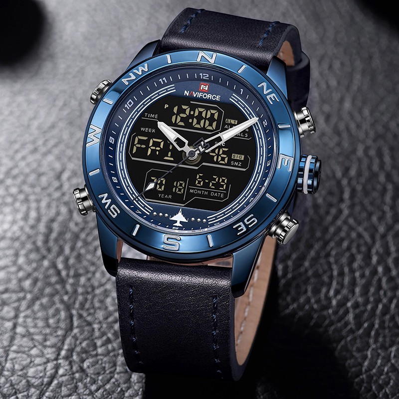 Naviforce Men Fashion Sport Watch Waterproof Quartz Digital Led Mens ...