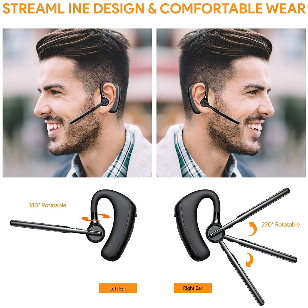 ☏Newest K20 Wireless Earphone 5.1 Earpiece Handsfree Noise Reduction ...