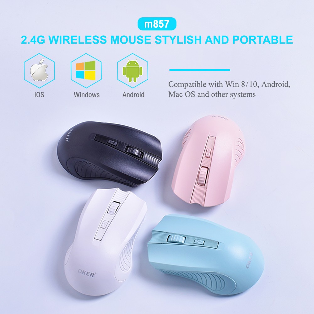 Oker เมาส์ไร้สาย รุ่น m857 WIRELESS MOUSE 2.4G - gg_it.ac - ThaiPick