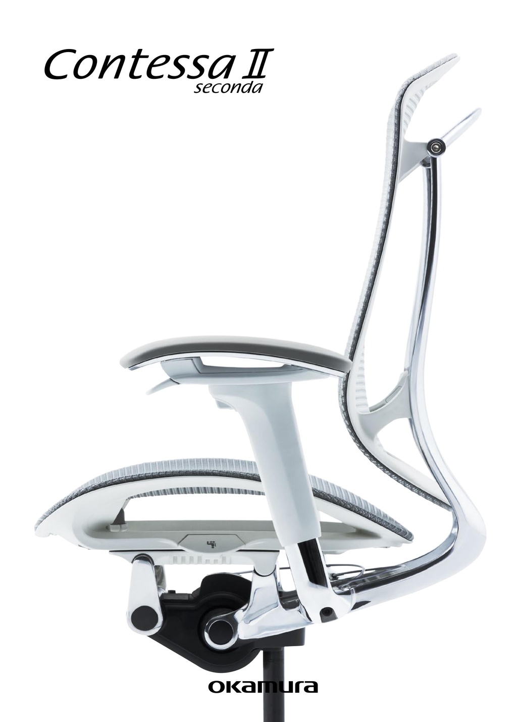 OKAMURA เก้าอี้รุ่น CONTESSA II, POLISH FRAME, BLACK BODY, MESH BACK ...