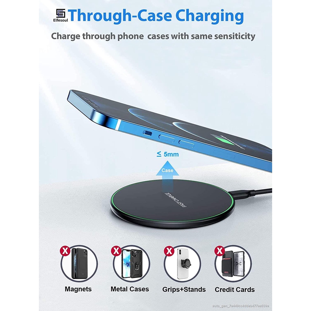 50w Qi Wireless Charger For Iphone 13 12 11 Pro Xs Max Mini X Xr Induction Fast Wireless ...