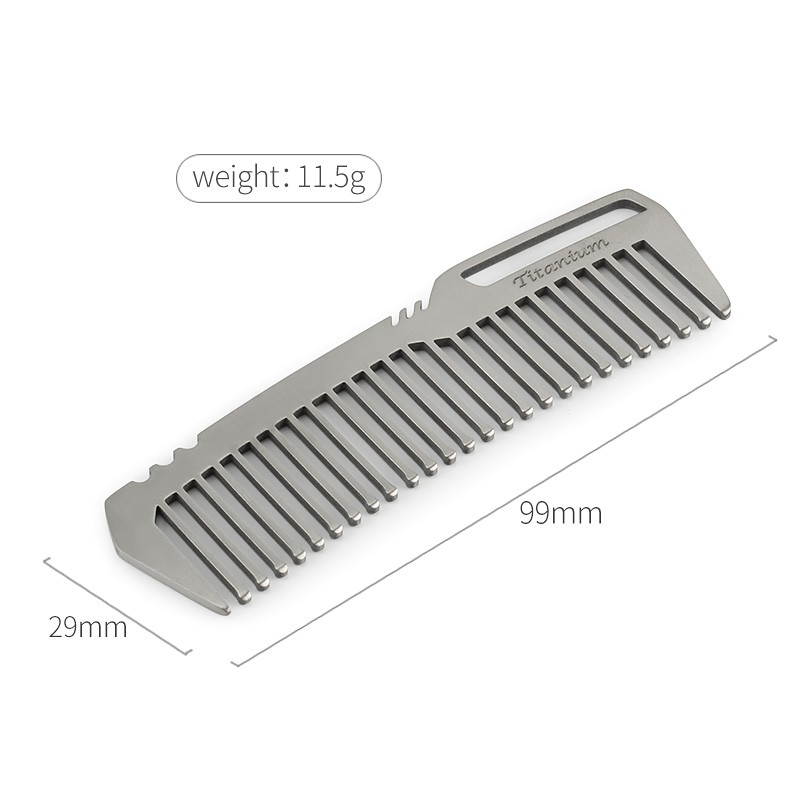 CNEDC Mini Portable Titanium Alloy Comb For Men And Women Hair Cutting ...