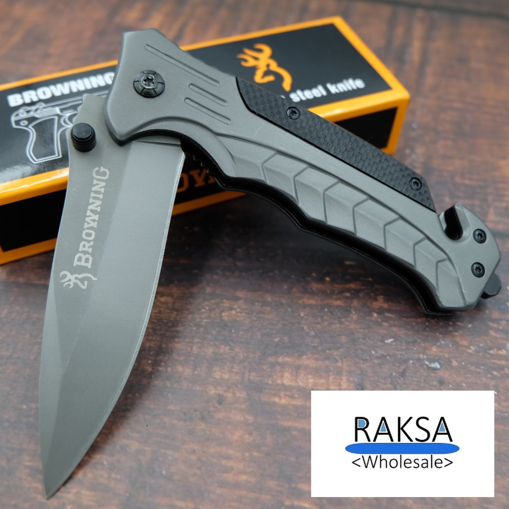 RAKSA Wholesale NB019 มีดพับ มีดพก มีดเดินป่า อุปกรณ์นิรภัย ด้ามG10กันลื่น ขนาด23cm 2CR13 มีระบบ ...