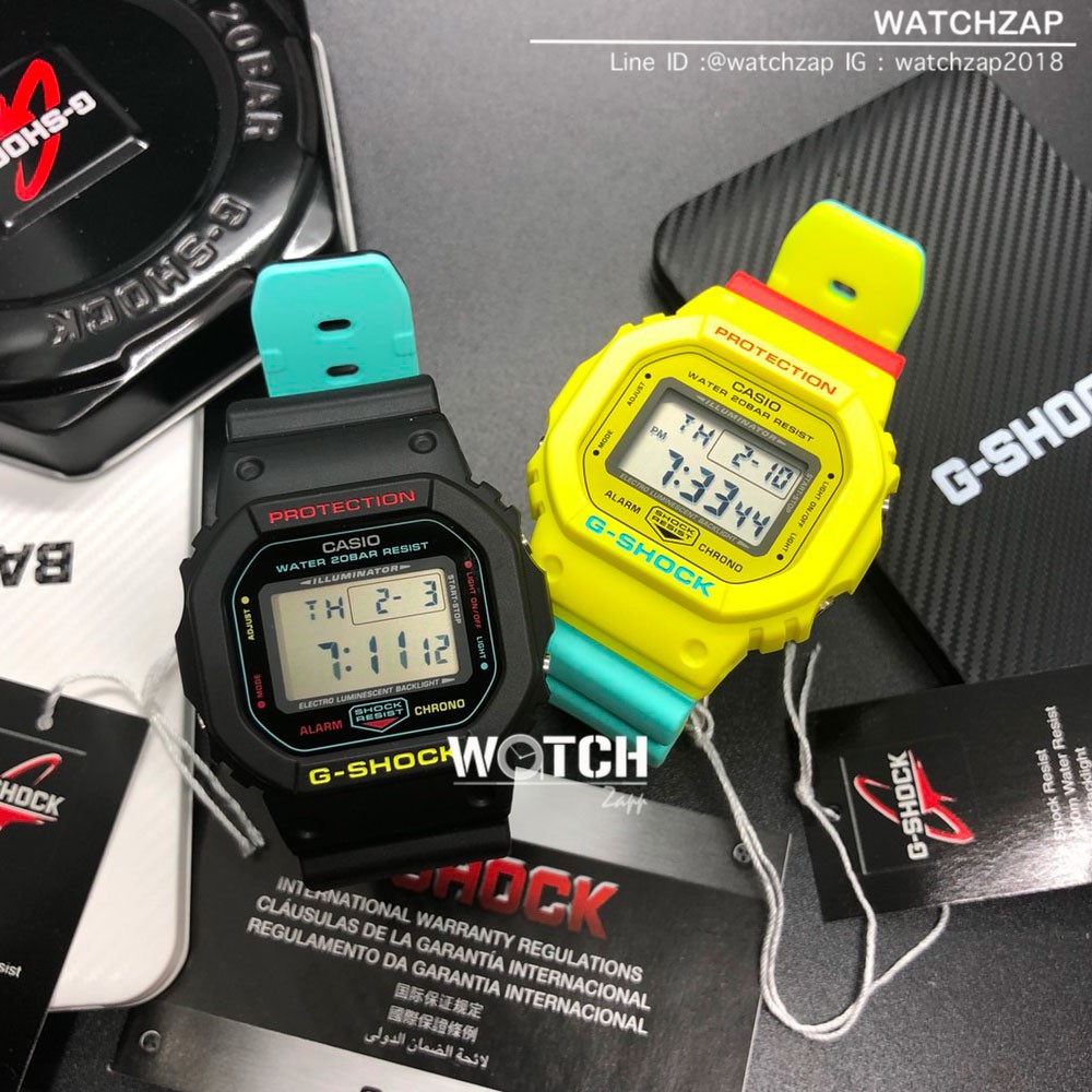 Casio G-Shock รุ่นสี Breezy Rasta นาฬิกาข้อมือผู้ชาย สายเรซิ่น รุ่น DW ...