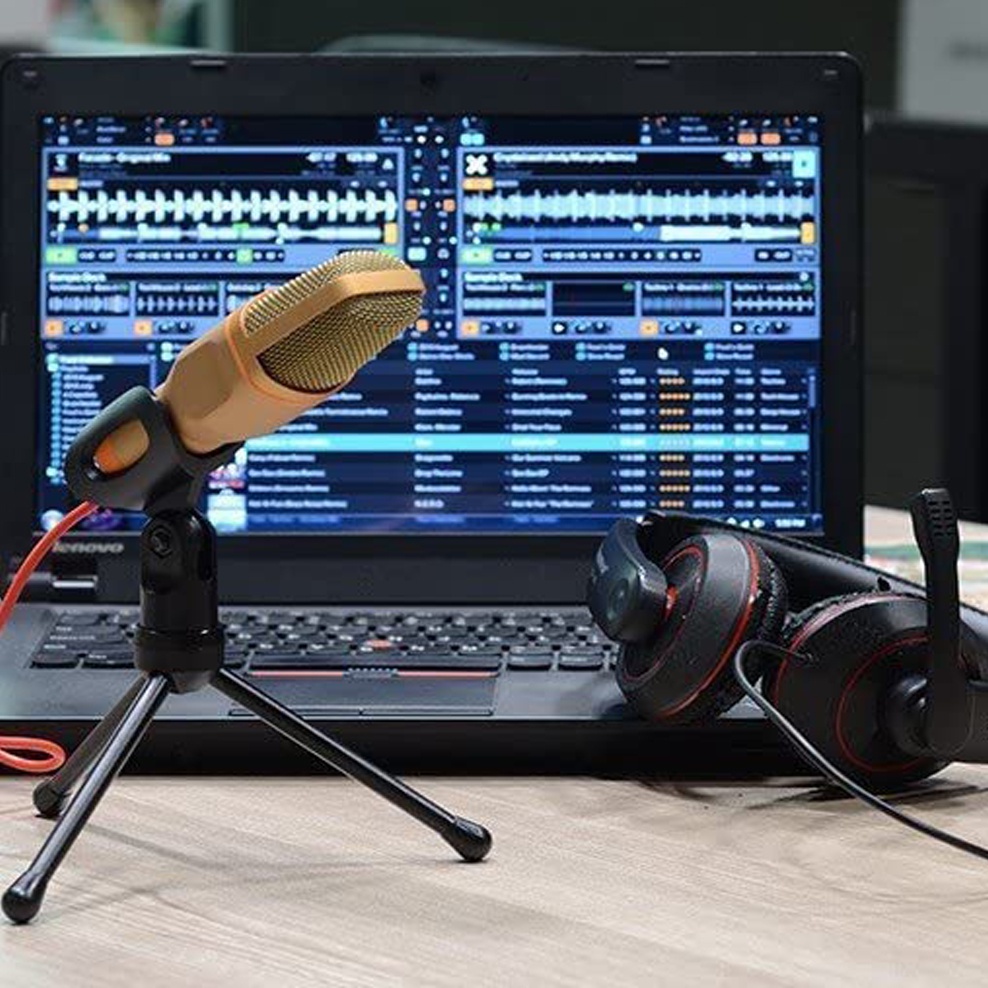 ไมโครโฟนMicrophone for Computer 3.5mm Cable Stereo Microfone for ...