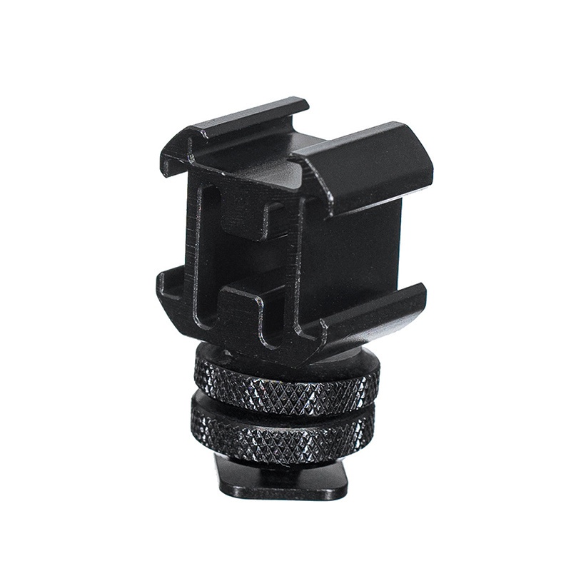 Camera Rotary Three-Head Hot Shoe Base Flash Multi-Function Stand ...