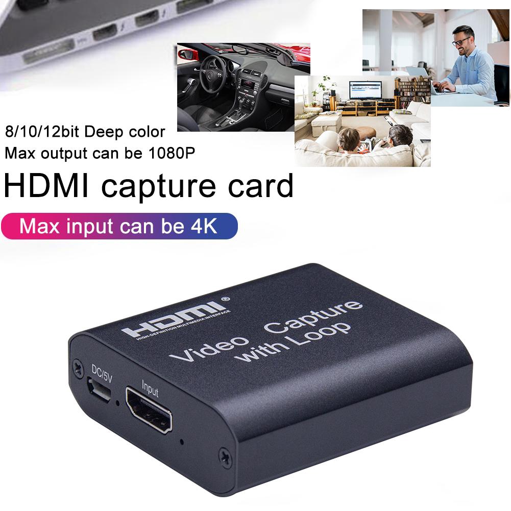 4K HDMI Video Capture Card 1080p Game Capture Card USB 3.0 Recorder Box ...