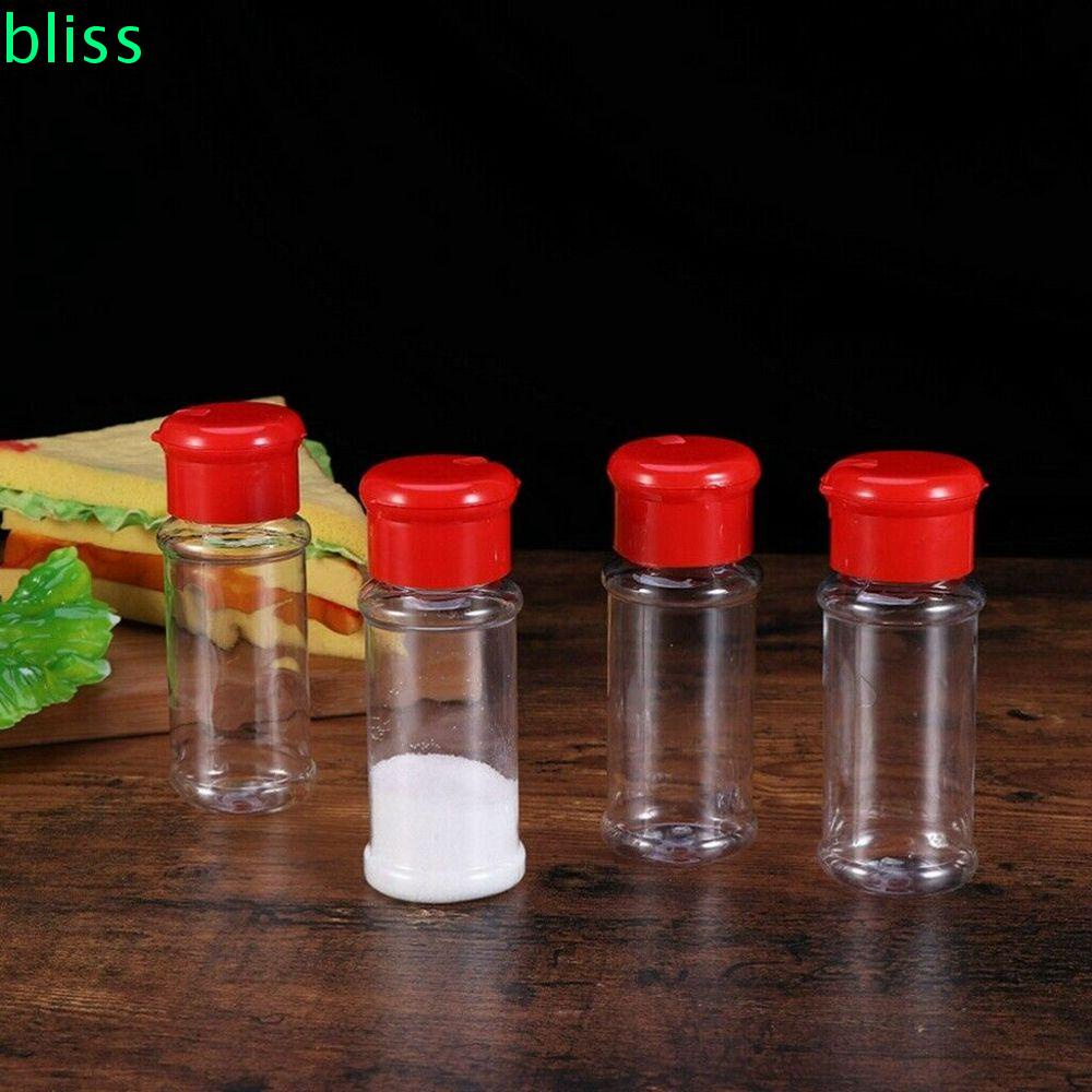 BLISS 4 Pcs Pepper Jar Plastic Kitchen Storage Seasoning Bottle Cruet ...