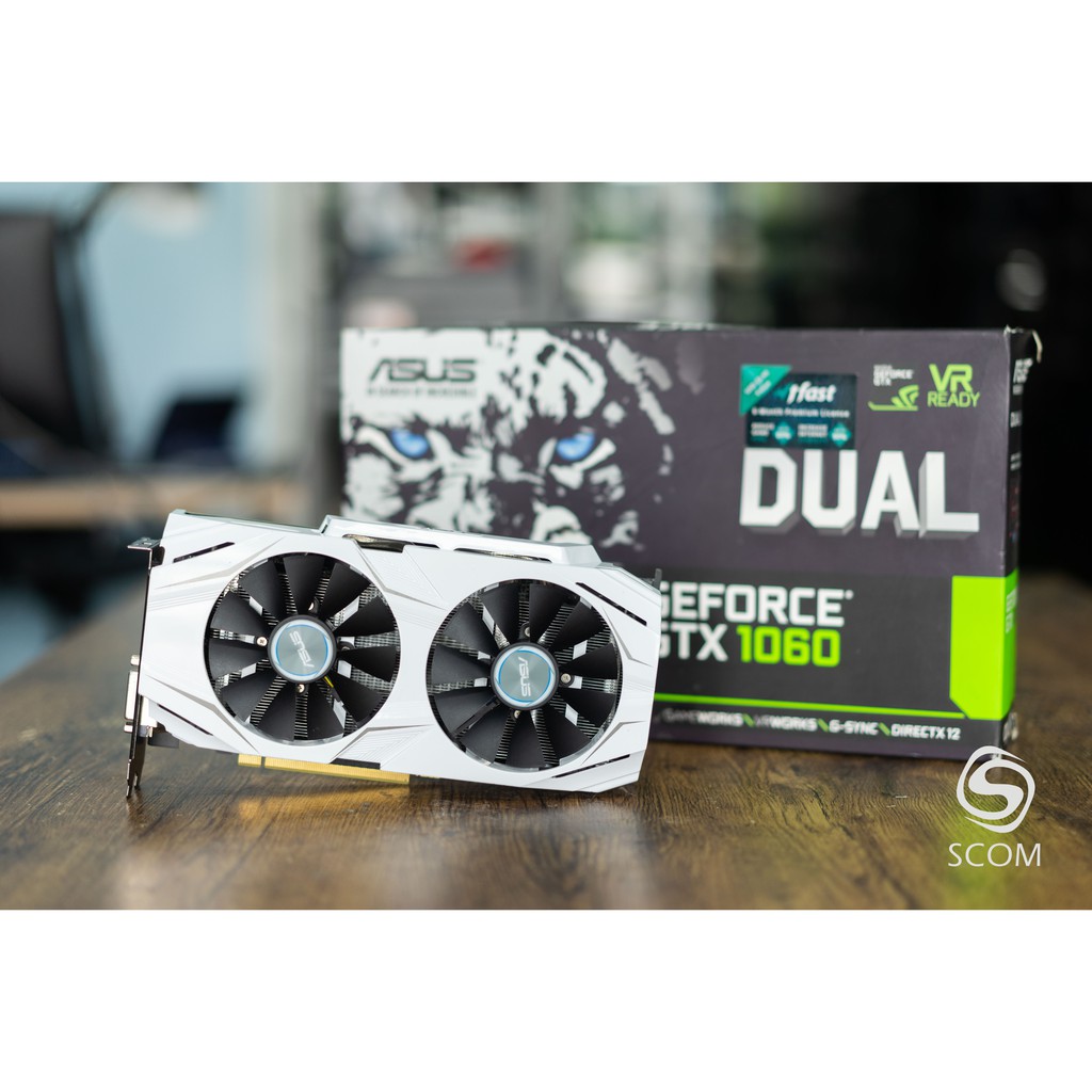 มือสอง ASUS GeForce GTX 1060 6GB Dual-Fan OC Edition VR Ready Dual HDMI ...