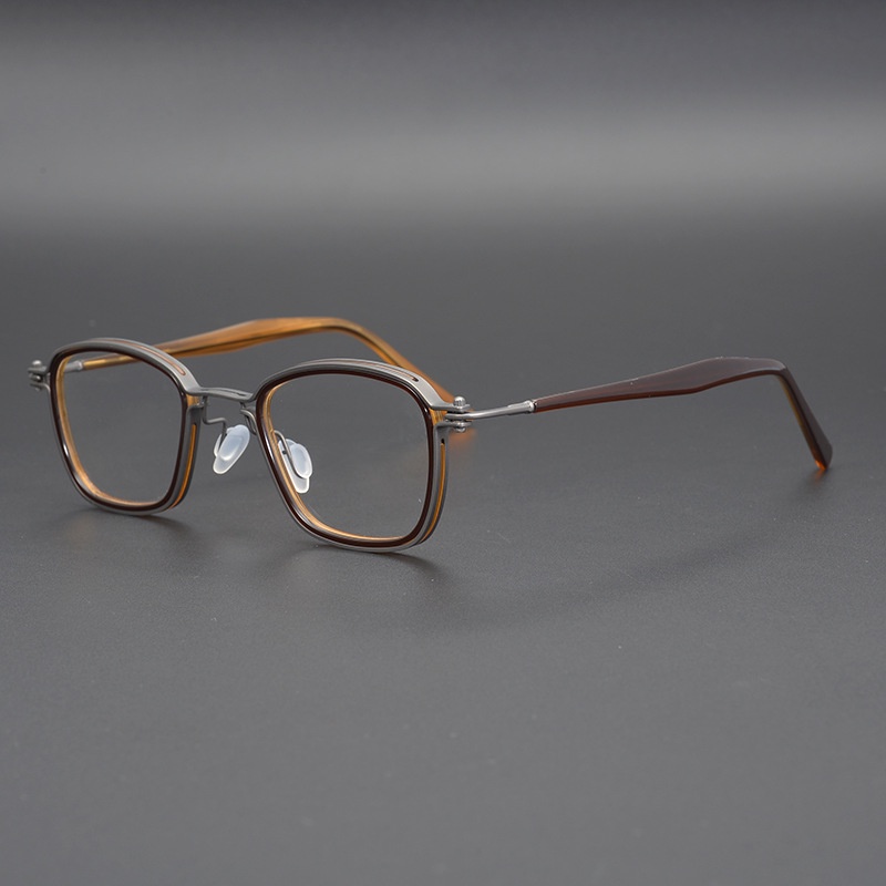 Btitanium And Acetate Optical Glasses Frame Men Women Square Prescription