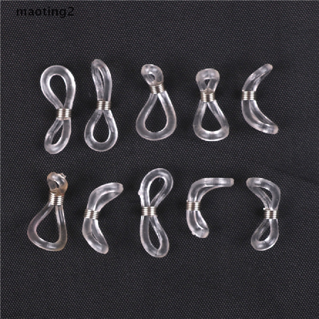 maoting 40pcs Chain Strap Holders Rubber Loop Ends Clear Eye Glasses ...