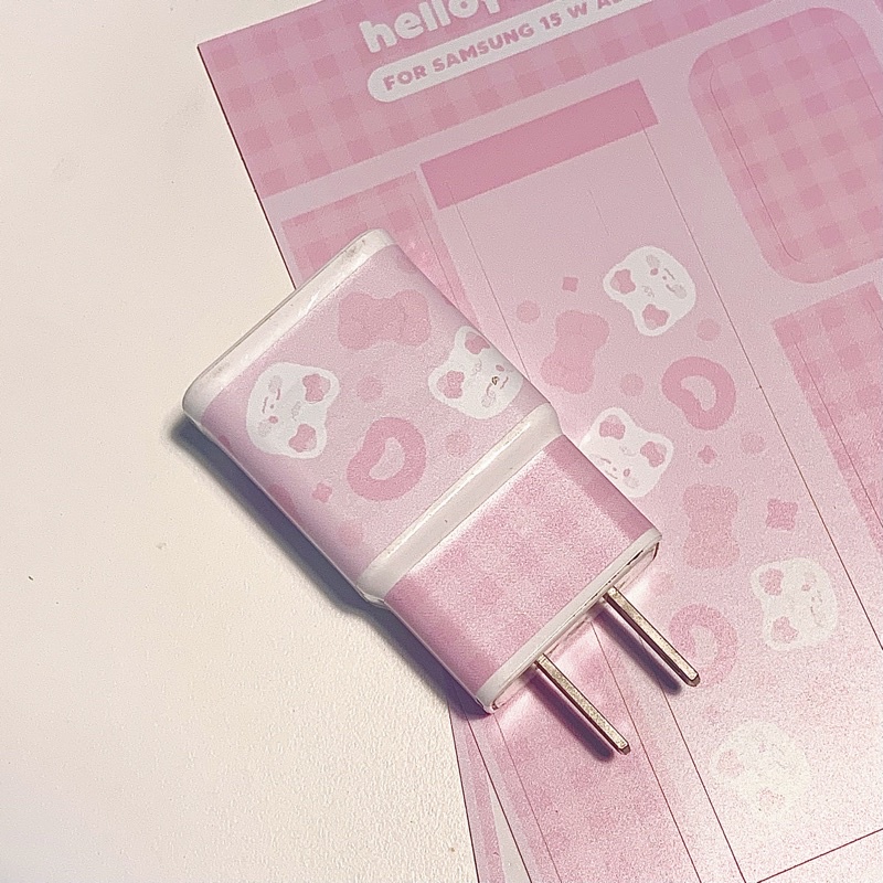 HELLOFROMKIT SAMSUNG ADAPTER CHARGER STICKER | สติ๊กเกอร์หัวชาร์จสำหรับ ...
