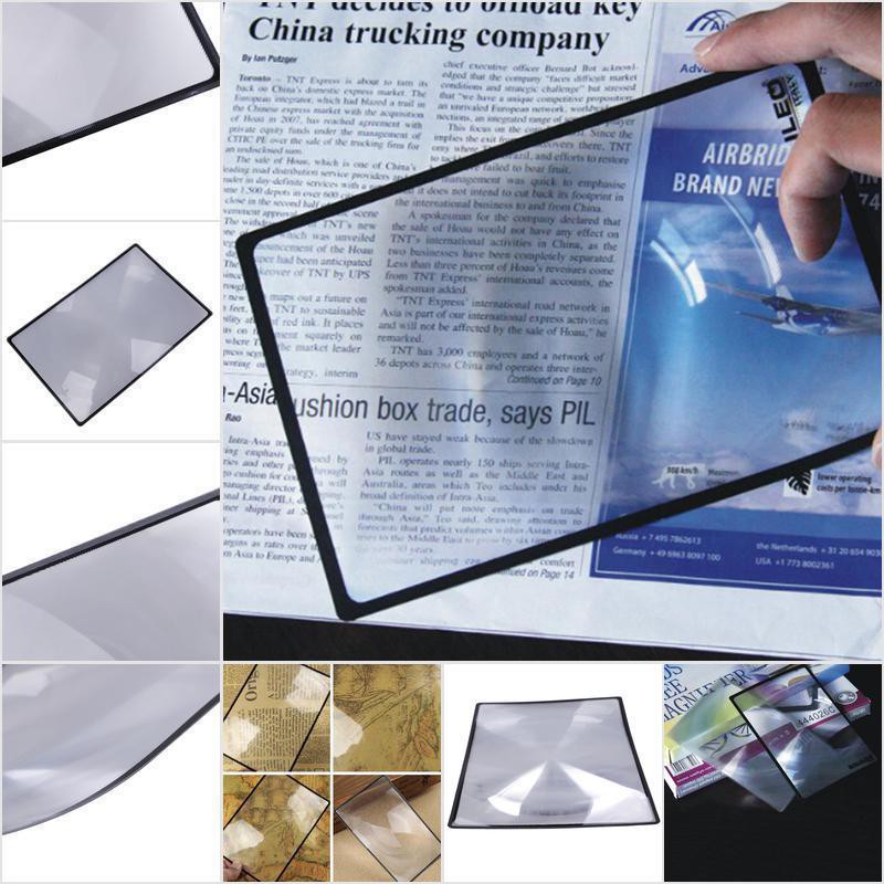 [LHGC] A5 Flat PVC Magnifier Sheet X3 Book Page Magnifying Reading ...