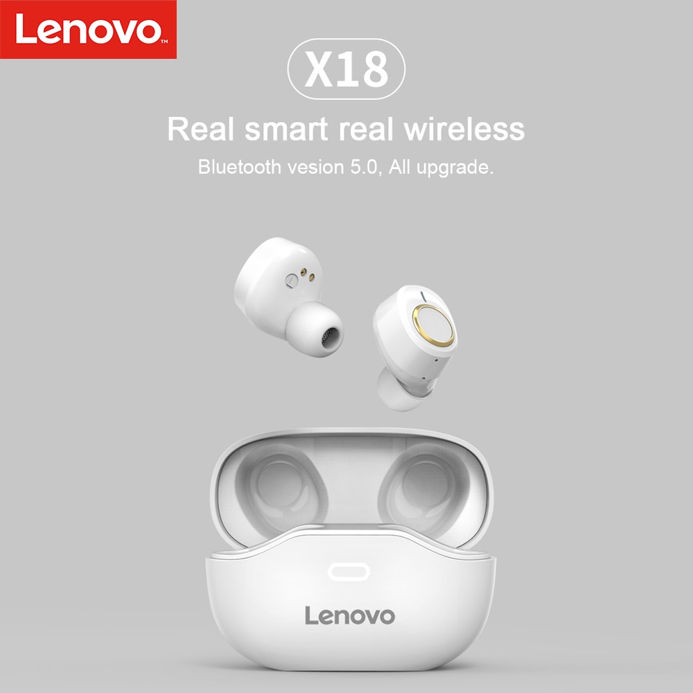 Lenovo X18 TWS Earphones Bluetooth 5.0 Wireless Headset Sweatproof ...