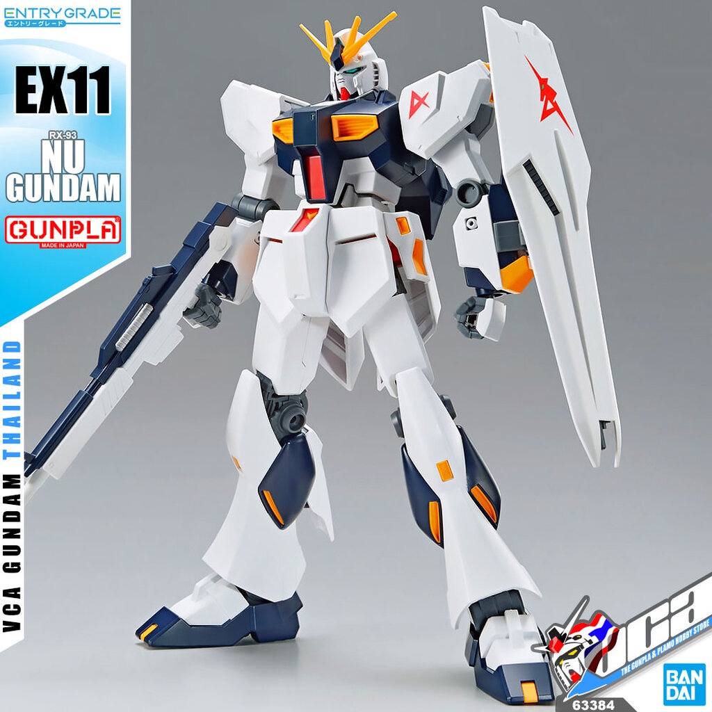 ⭐️ BANDAI GUNPLA ENTRY GRADE EG 1/144 RX-93 N V NEW NU GUNDAM ประกอบ ...