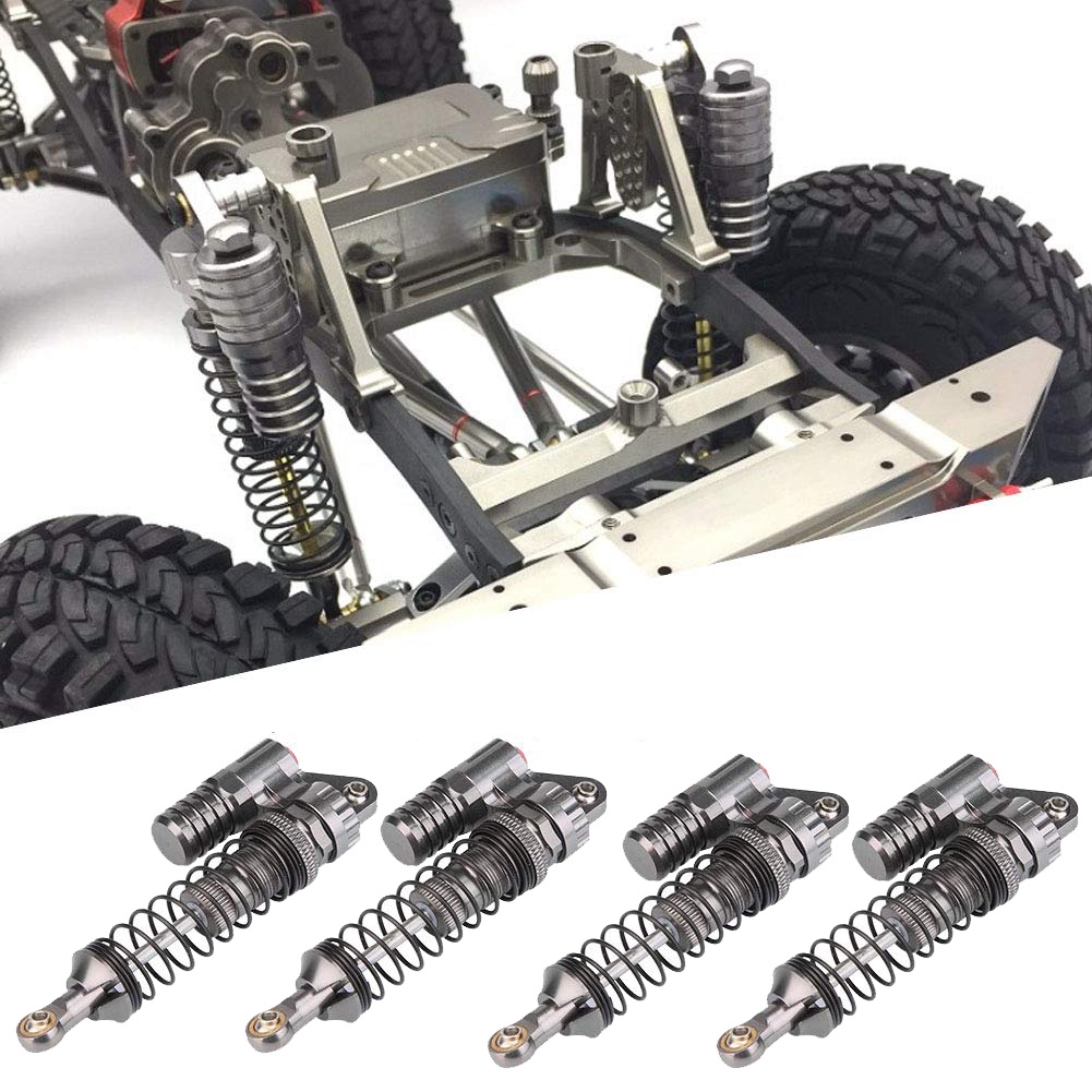 4Pcs RC Shock Absorbers, Aluminum Alloy High Strength Springs Shocks Set Damper, Suitable for ...